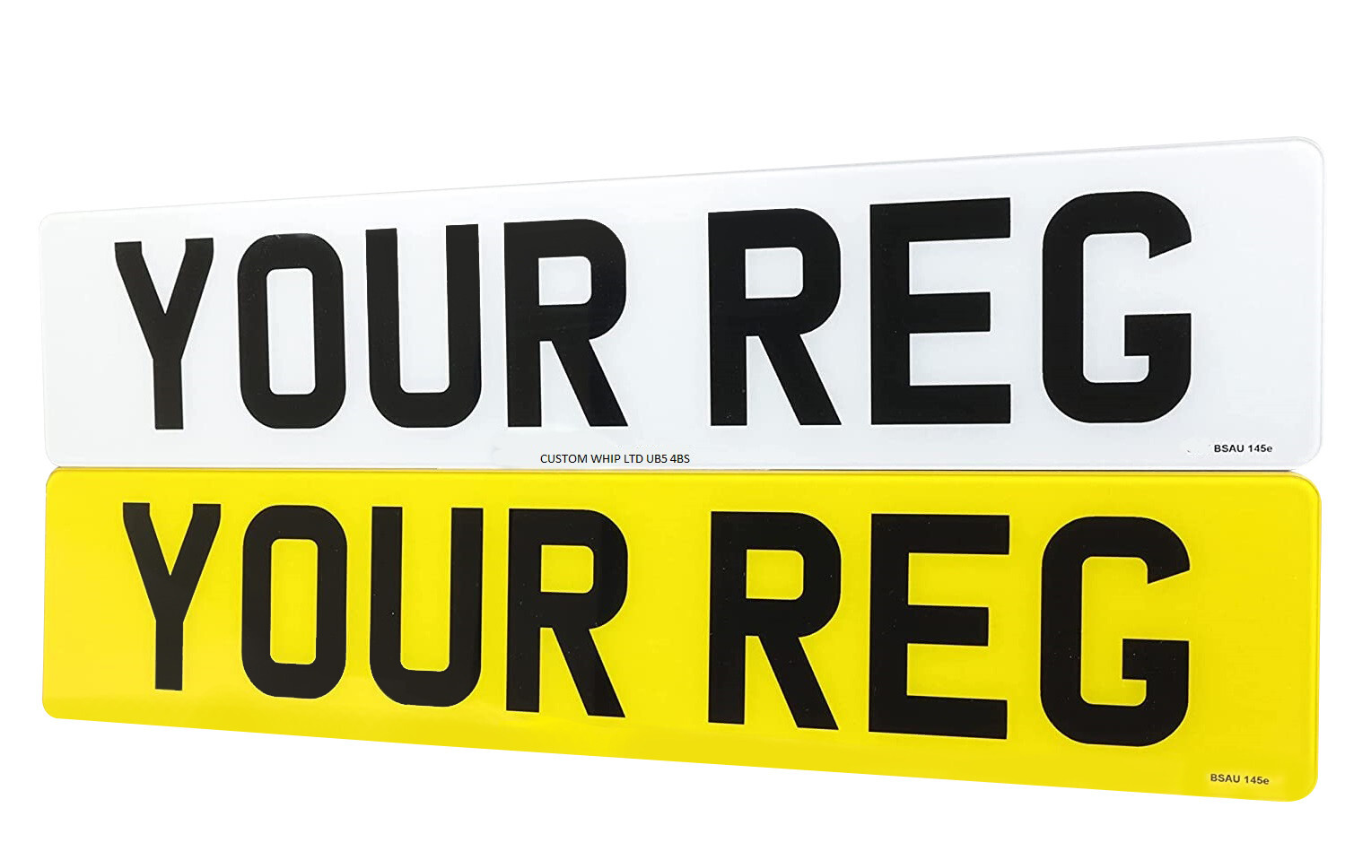 Premium Printed Number Plates UK MOT Road Legal Standard PAIR Front ...