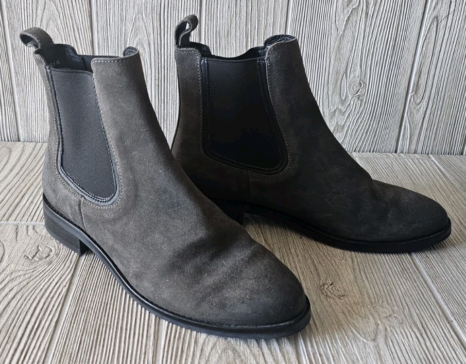 Thursday Boot Sz 9.5 Everyday Cavalier Shadow Grey Leather Suede Pull ...