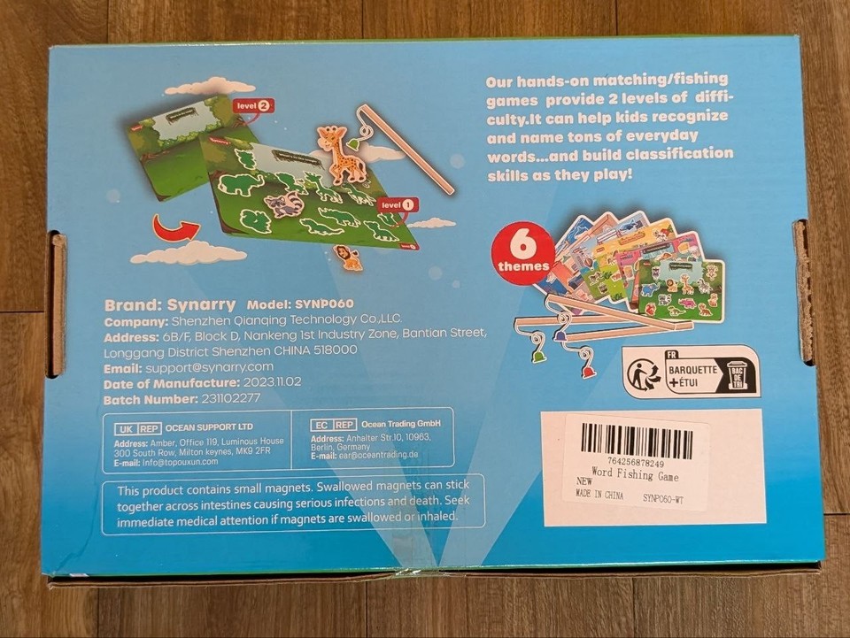 Game for Kids - Wooden Magnetic Sight Word Fishing Game 3+ | eBay