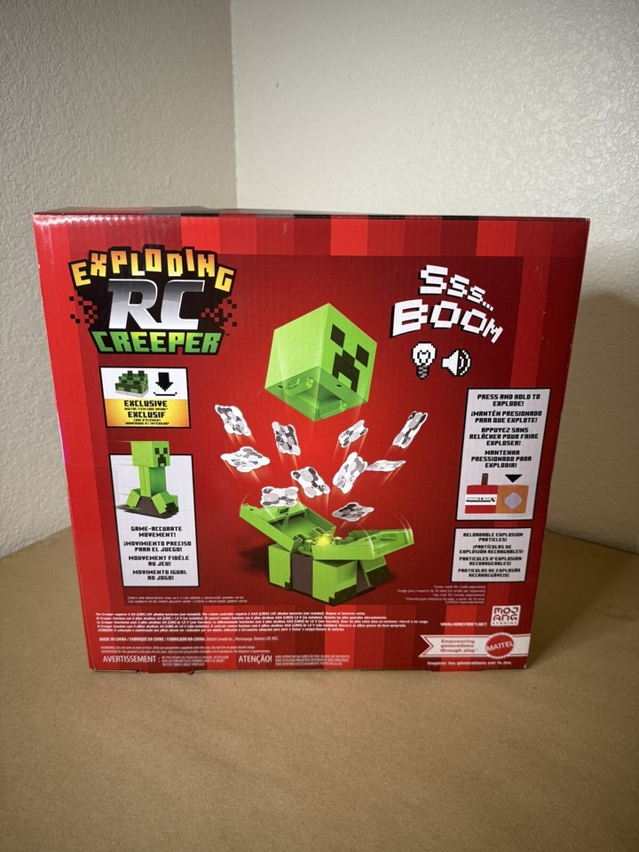 Minecraft Exploding RC Creeper Car Lights & Sounds w/DLC Code Mattel ...