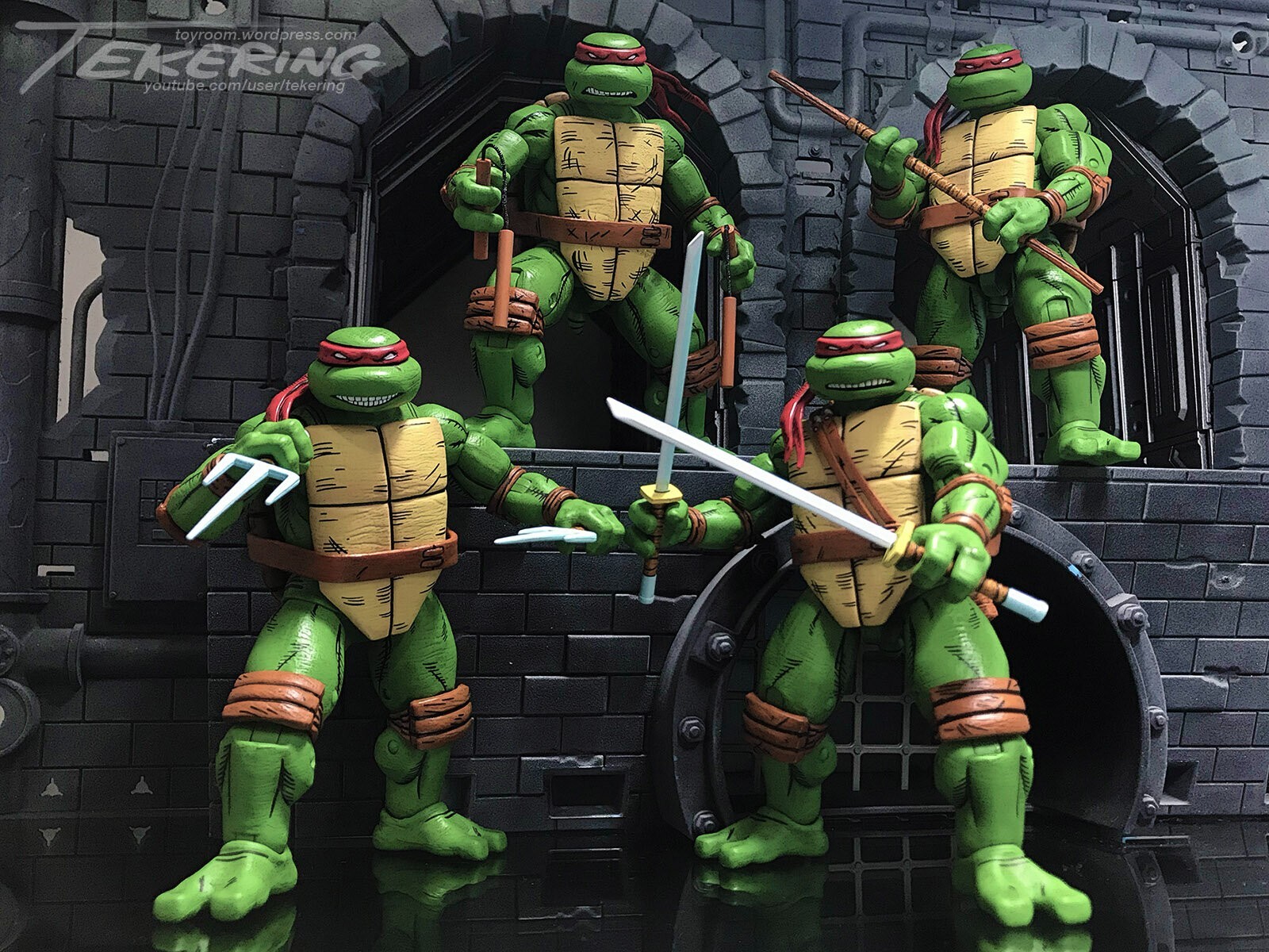 Neca TMNT 4 Pack Eastman & Lairds Teenage Mutant Ninja Turtles Lawson ...