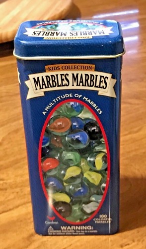 Marbles 100 Colorful Marbles in Tin Box 2001 Ages 6+ Collection ...