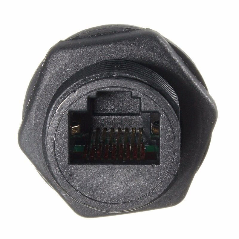 2PCS IP68 RJ45 Ethernet LAN Network AP Plug Jack Socket Connector ...