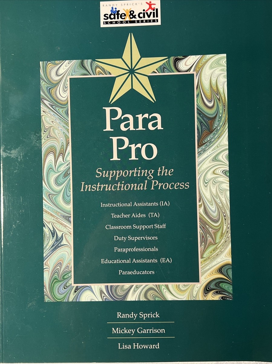 Paraprofessional Cover Editable Paraprofessional Binder And Training