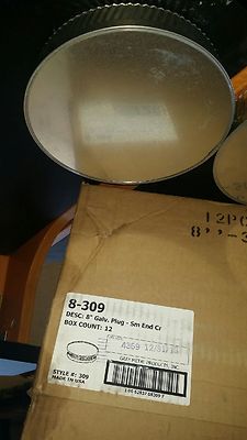 Gray Metal 8-309 Clean Out Cap, 8", 26 Gauge, Galvanized (12 CAPS ) | eBay