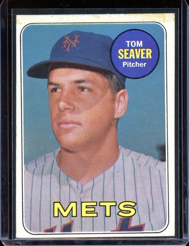 1969 Topps TOM SEAVER #480 Baseball Card LOW GRADE (tape residue top ...