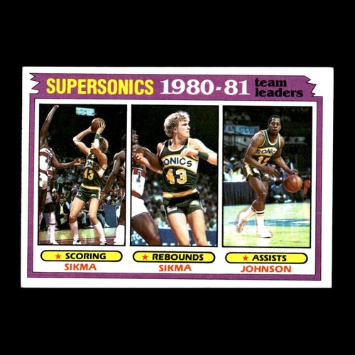 Jack Sikma/Vinnie Johnson 1981-82 Topps Seattle SuperSonics #64 3 | eBay