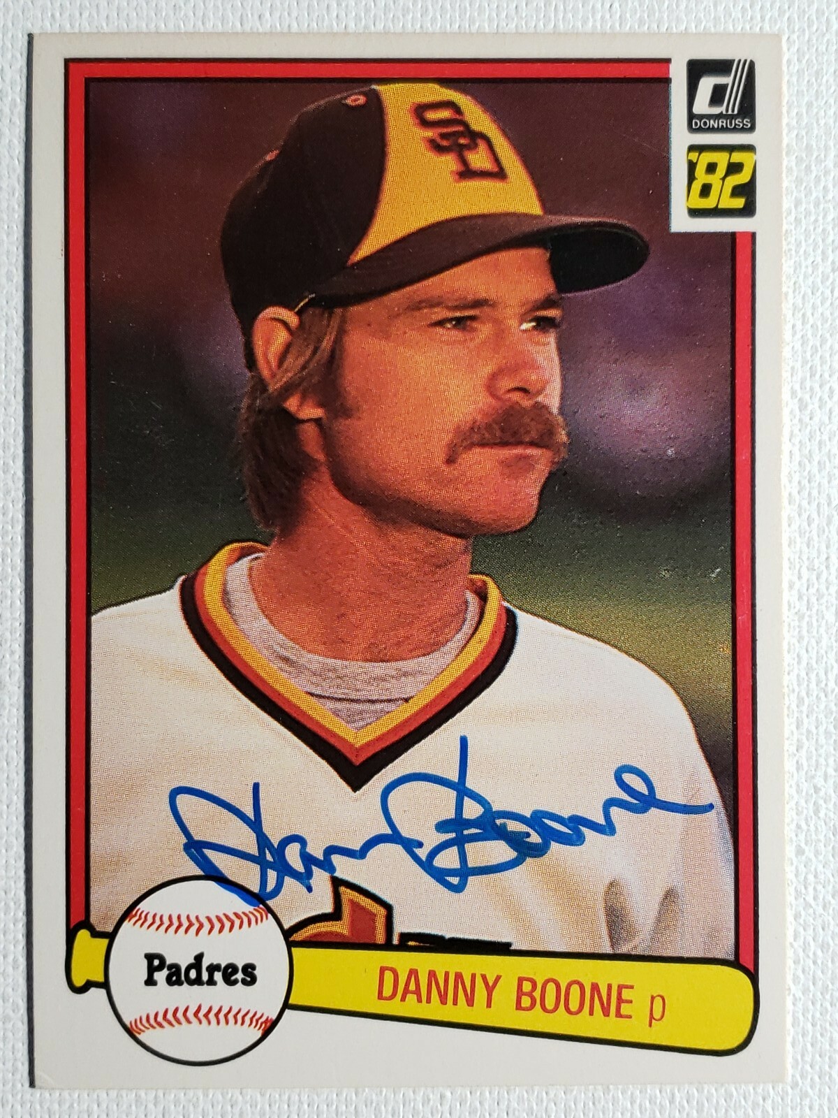 1982 Donruss Danny Boone Autograph Padres Orioles Astros Auto #187 ...