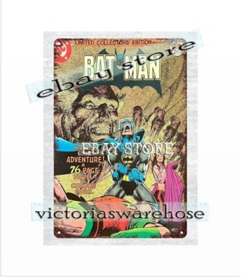 vintage reproduction BATMAN Comic metal tin sign rusty replicas wall ...