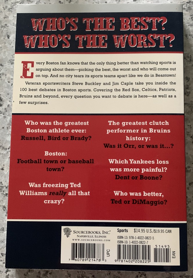 Best Sports Arguments Ser.: The Best Boston Sports Arguments : The 100 ...