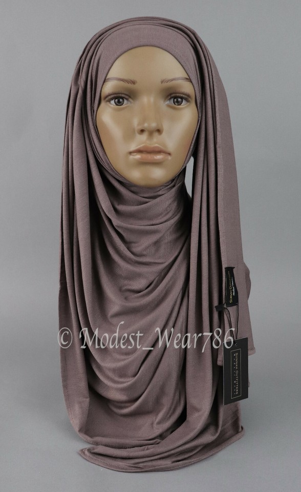 Premium Cotton Jersey Maxi Hijab Scarf Shawl Wrap Islam Muslim 180X80cm ...