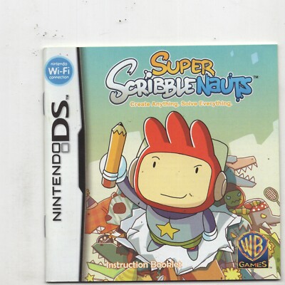 Super Scribblenauts Nintendo DS MANUAL ONLY Authentic Original | eBay