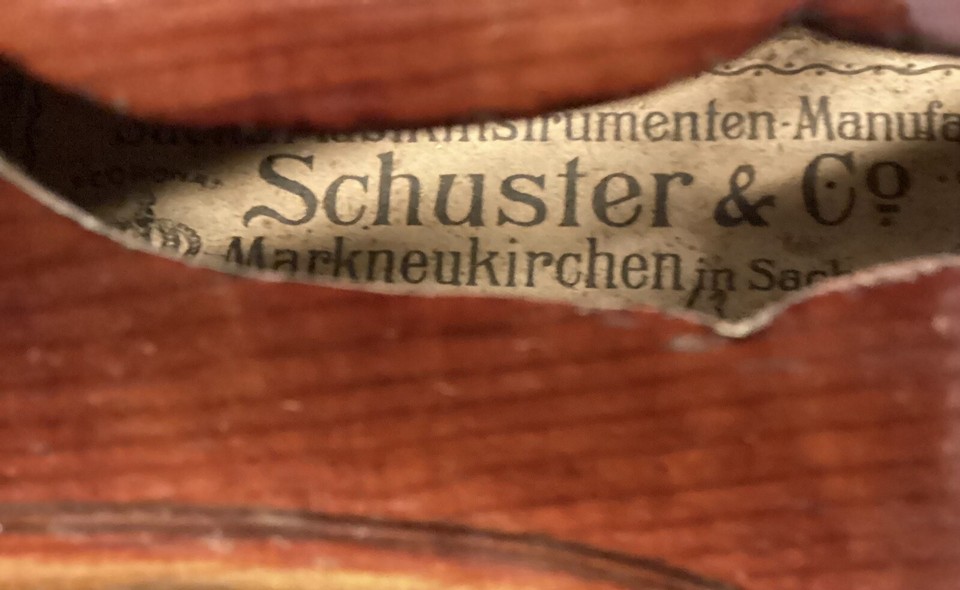 Fine Old violin labelled Schuster & Co 1913 | eBay