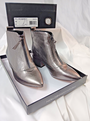 French Connection Women's Pewter Booties Shoes 6 FC-Robrey with box | eBay