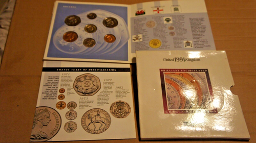 1991 The Royal Mint Annual 7 Coin Set Collection Brilliant Uncirculated ...