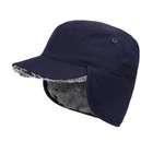 Winter Padded Hat Ear Flaps Thermal Hats Cold Weather Flat Caps Warm ...
