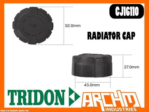 TRIDON CJ16110 - RADIATOR CAP PLASTIC SCREW RECOVERY CJ 16 PSI 110 KPA ...
