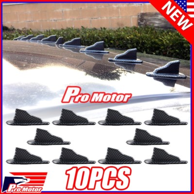 Carbon Fiber Universal Air Vortex Generator EVO Shark Fin Jet Spoiler ...