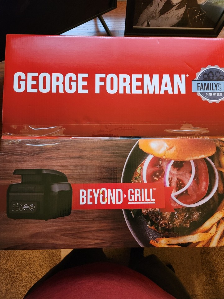 George Foreman Beyond Grill 7-in-1 Electric Indoor Grill and 6 Quart ...
