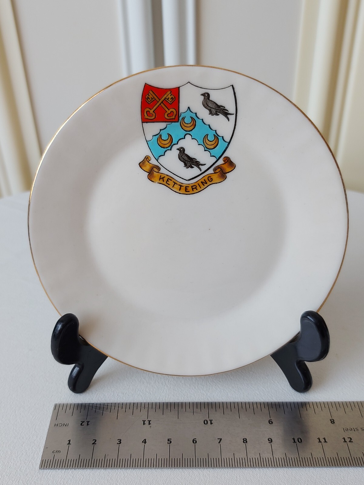 Goss Crested China - 5 inch Fluted Plate - Kettering | eBay UK