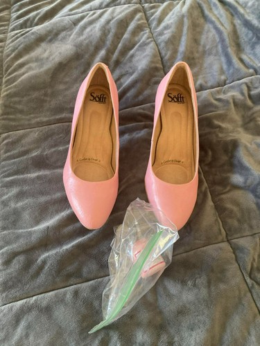 Sofft Comfort 7 1/2 M LEATHER DYED PAINTED PINK Mid Heel Pumps | eBay