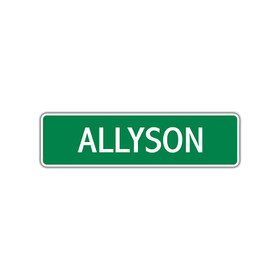 Allyson Girls Name Letter Printed Label Art Decor Novelty Aluminum ...