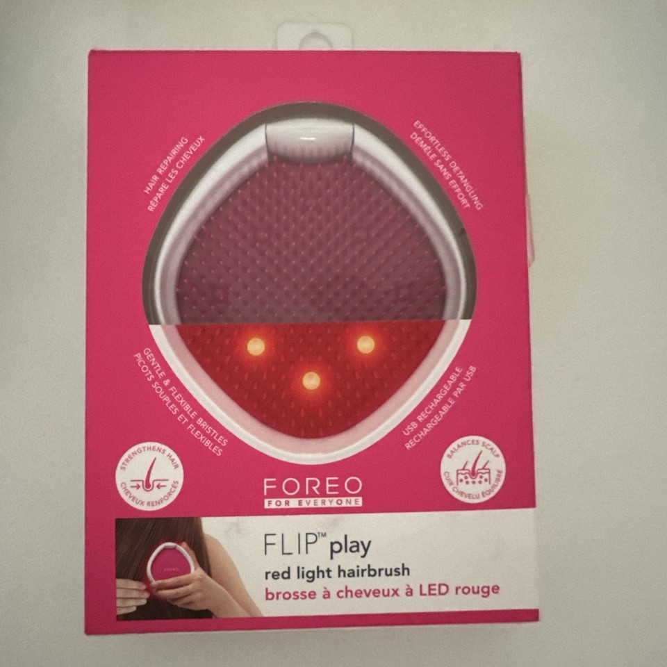FOREO Flip Play Red Light Hairbrush Cherry Up! LED NIB | eBay