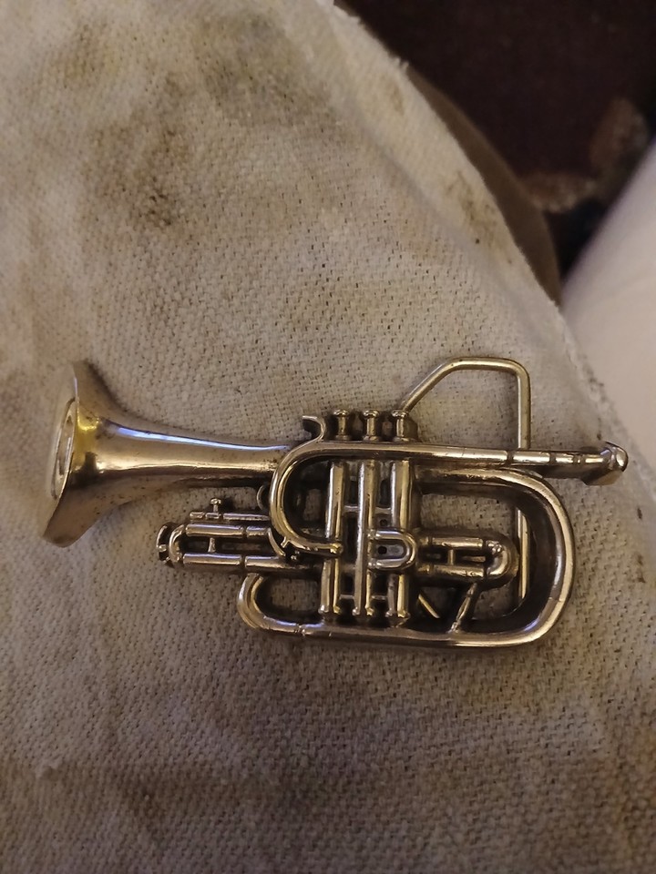 MUSIC MUSICAL INSTRUMENT BAND BANDS TRUMPET BELT BUCKLE SOLID BRASS | eBay