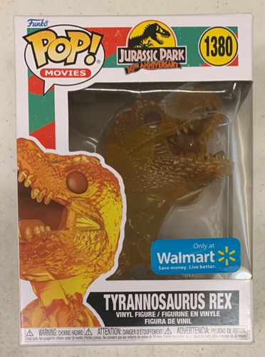 Jurassic Park 30th Anniversary Tyrannosaurus Rex Amber Funko Pop Vinyl ...