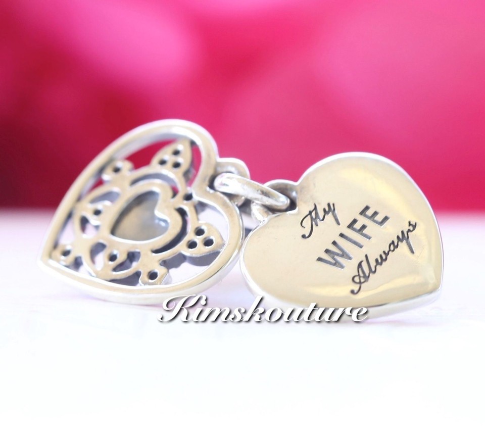 Authentic Sterling Silver My Wife Always Clear CZ Dangle Charm 792099CZ ...