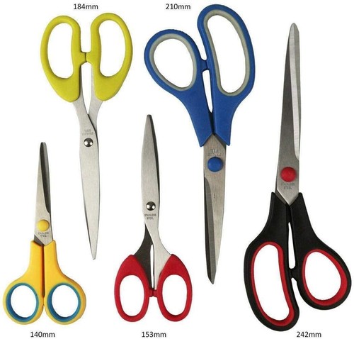 5PC Stainless Steel Sharp Blade Scissors Set Multipurpose Kitchen Craft ...