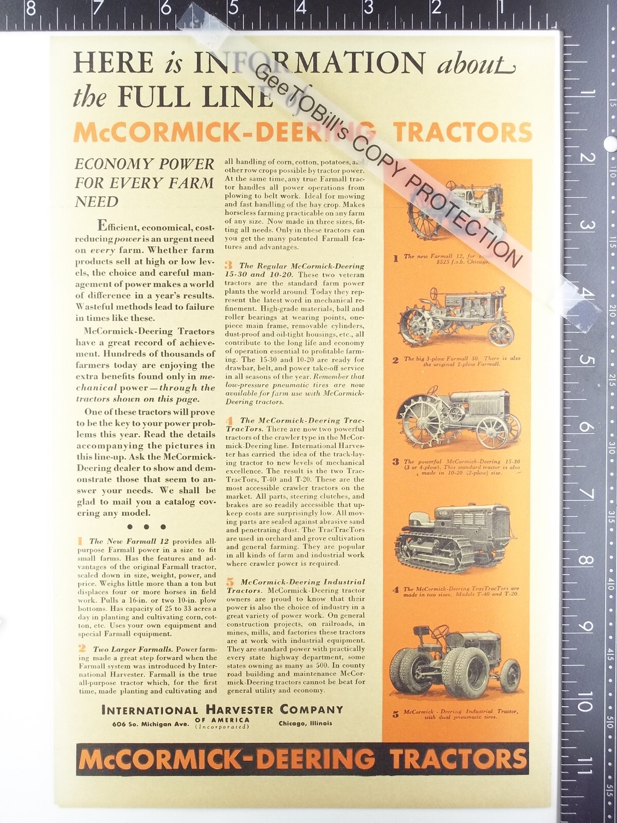 1933 AD for McCormick Deering t-20 40 track crawler 15-30 Farmall 12 30 ...