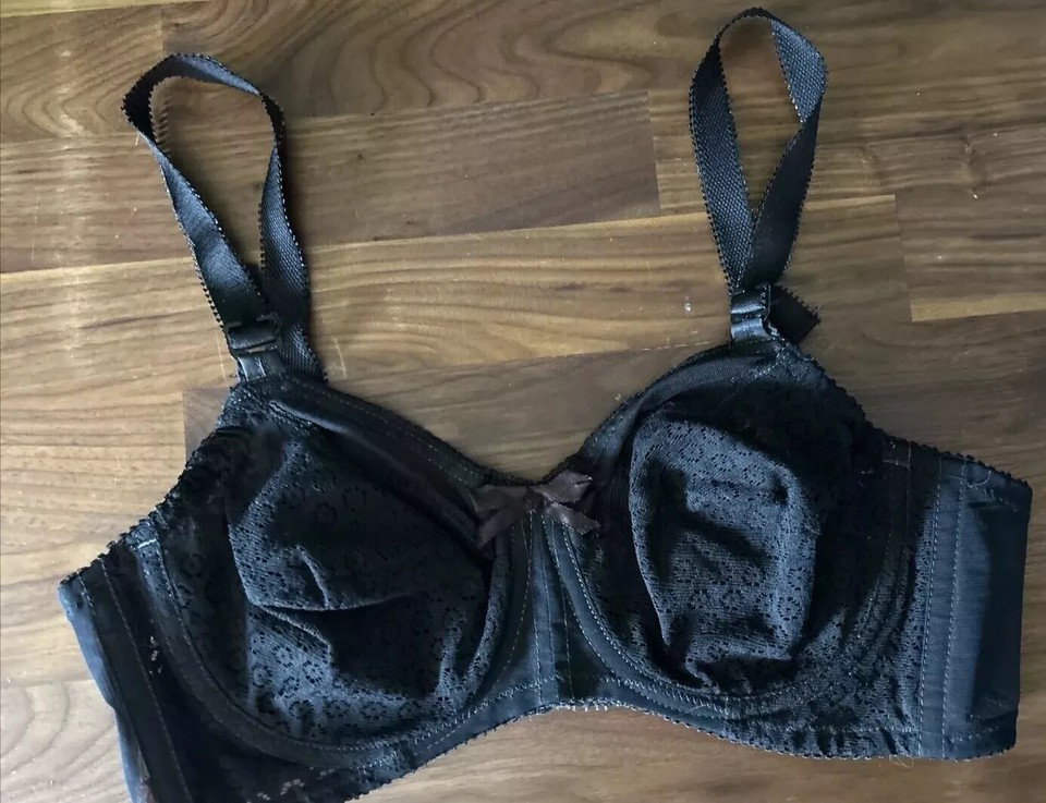 NWT Vtg SEARS Roebuck Black Lace Unlined Full Coverage Underwire Bra ...