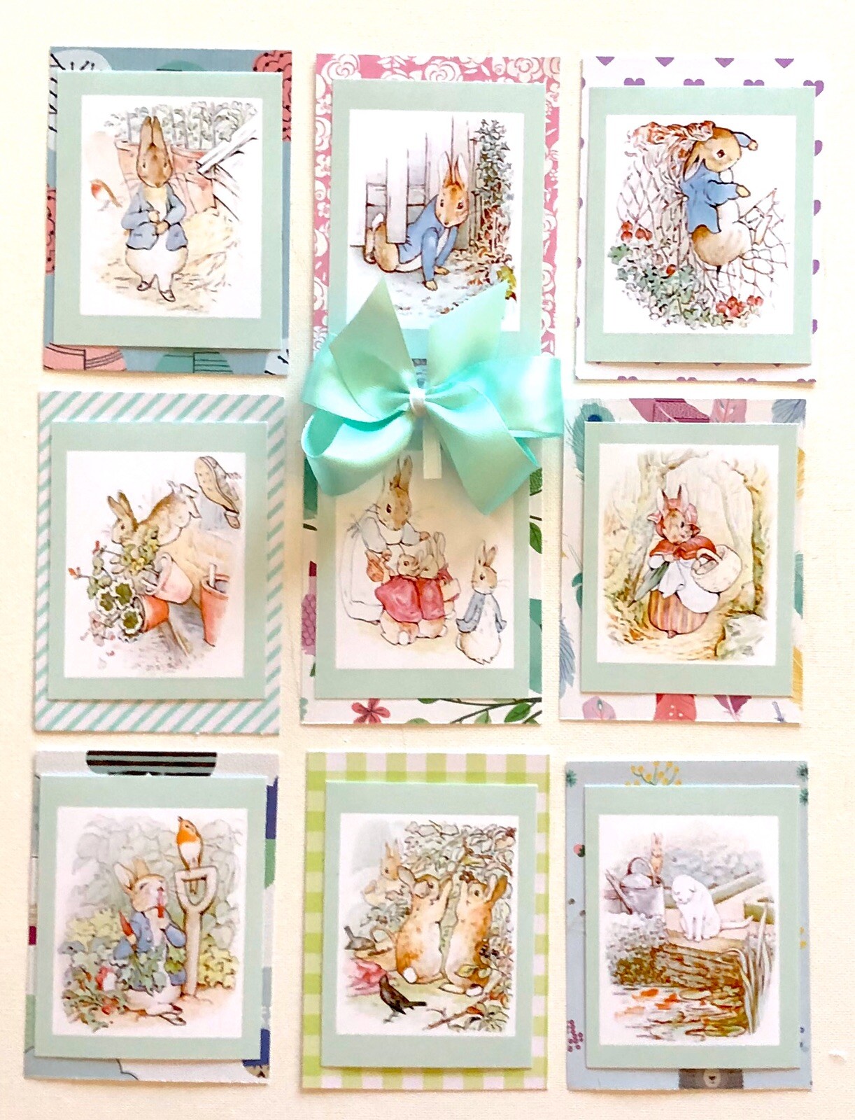 Peter Rabbit Cards For Easter, Scrapbook Pages, 9 Cards With 9 ...