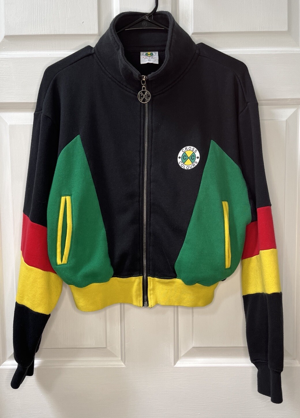 Vintage Cross Colours Cropped Hoodie Women’s Oversize… - Gem