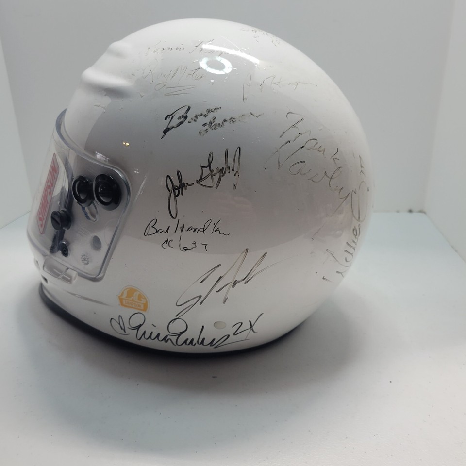 Simpson Helmet Full Face White Gloss Size Large Signed BY NHRA Legends ...