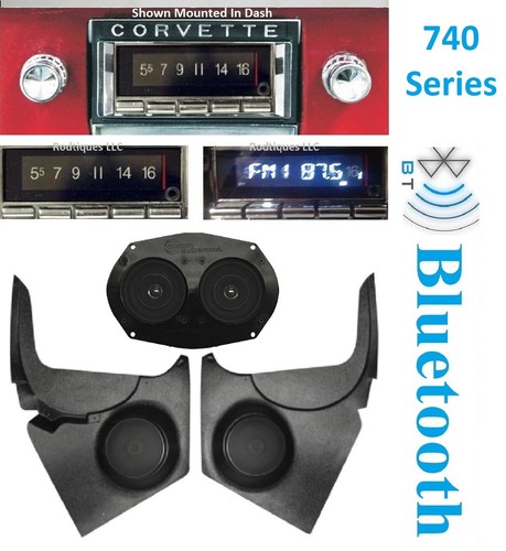 1958-1962 Corvette Bluetooth Stereo Radio + Dash + Kick Panels Speakers ...