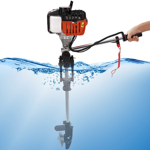 2.5 HP 2 Stroke Gas-Powered Outboard Trolling Motor 52cc Boat Engine ...