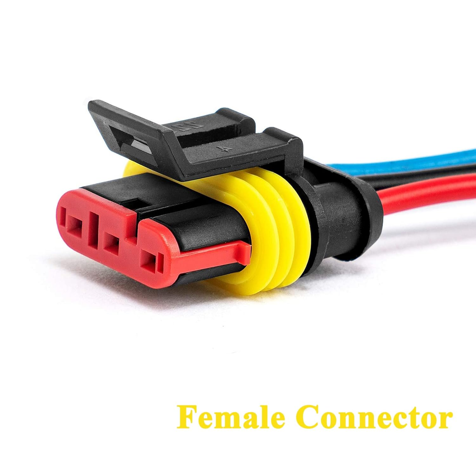 3 Sets Car Waterproof Electrical Connector,18 AWG 3 Pin Plug Auto ...