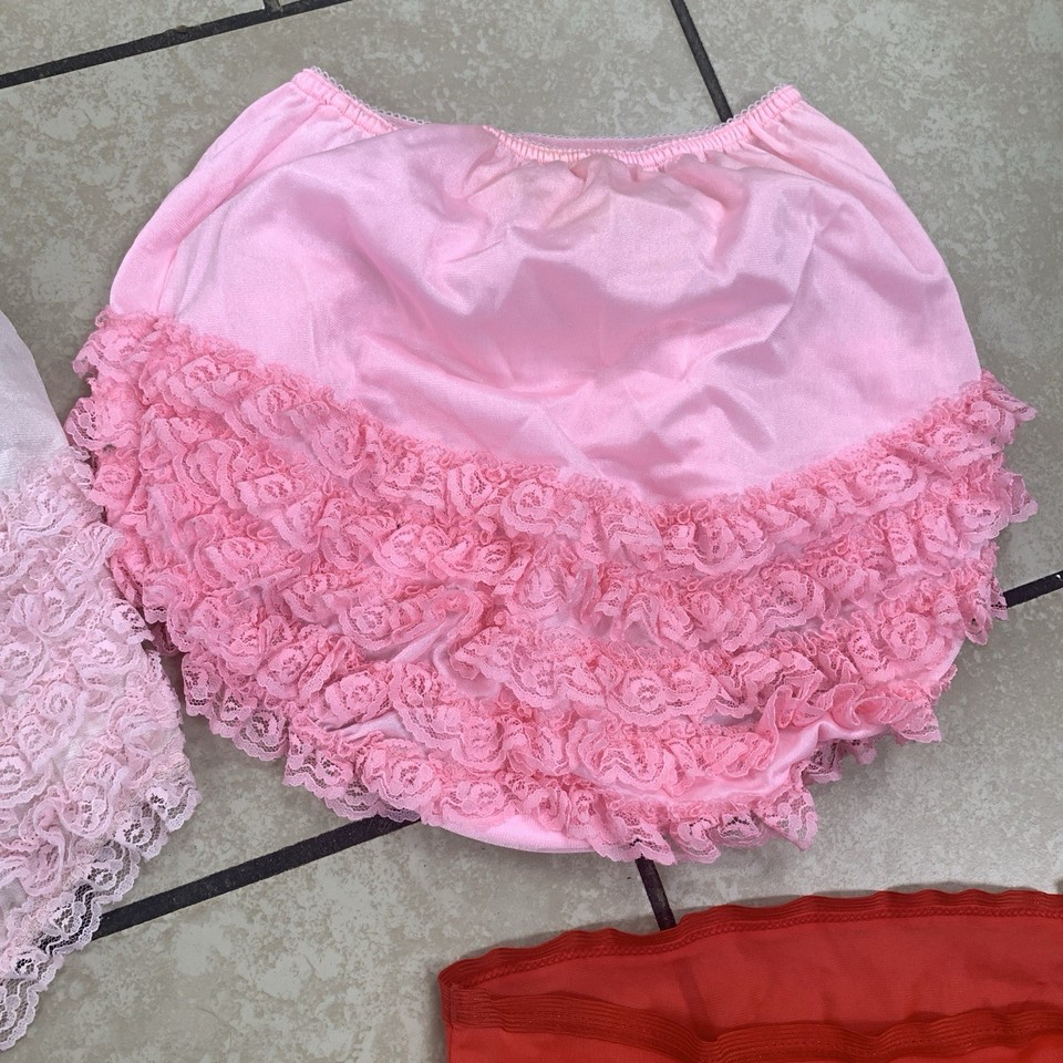 Vtg Square Dance Bloomers LOT Lace Ruffles Nylon Petti Pants Size ...