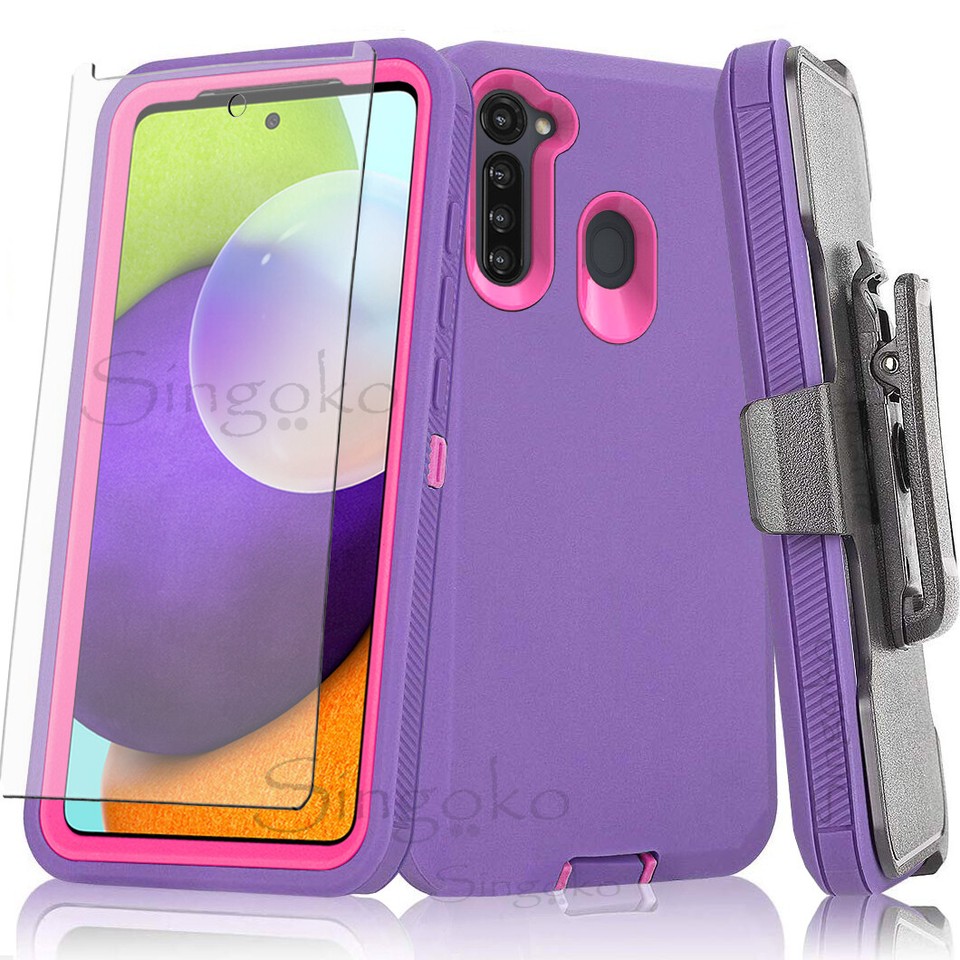 RUGGED SHOCKPROOF Phone ARMOR Case Cover Clip Holster Stand + SCREEN ...