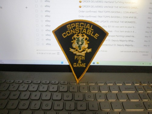 CONNECTICUT FISH & GAME SPECIAL CONSTABLE SHOULDER PATCH | eBay