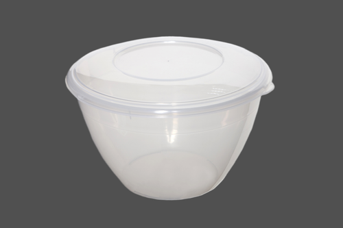 2 x 1.2L 2.2lb Plastic Round Pudding Bowl Dish Basins With Clip on Lid ...