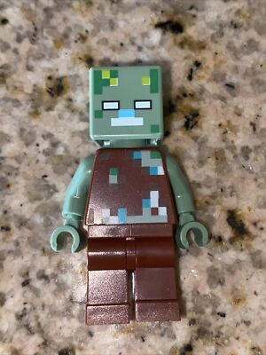LEGO Minifigure Drowned Zombie min088 Minecraft 21164 21178 21256 21254 ...