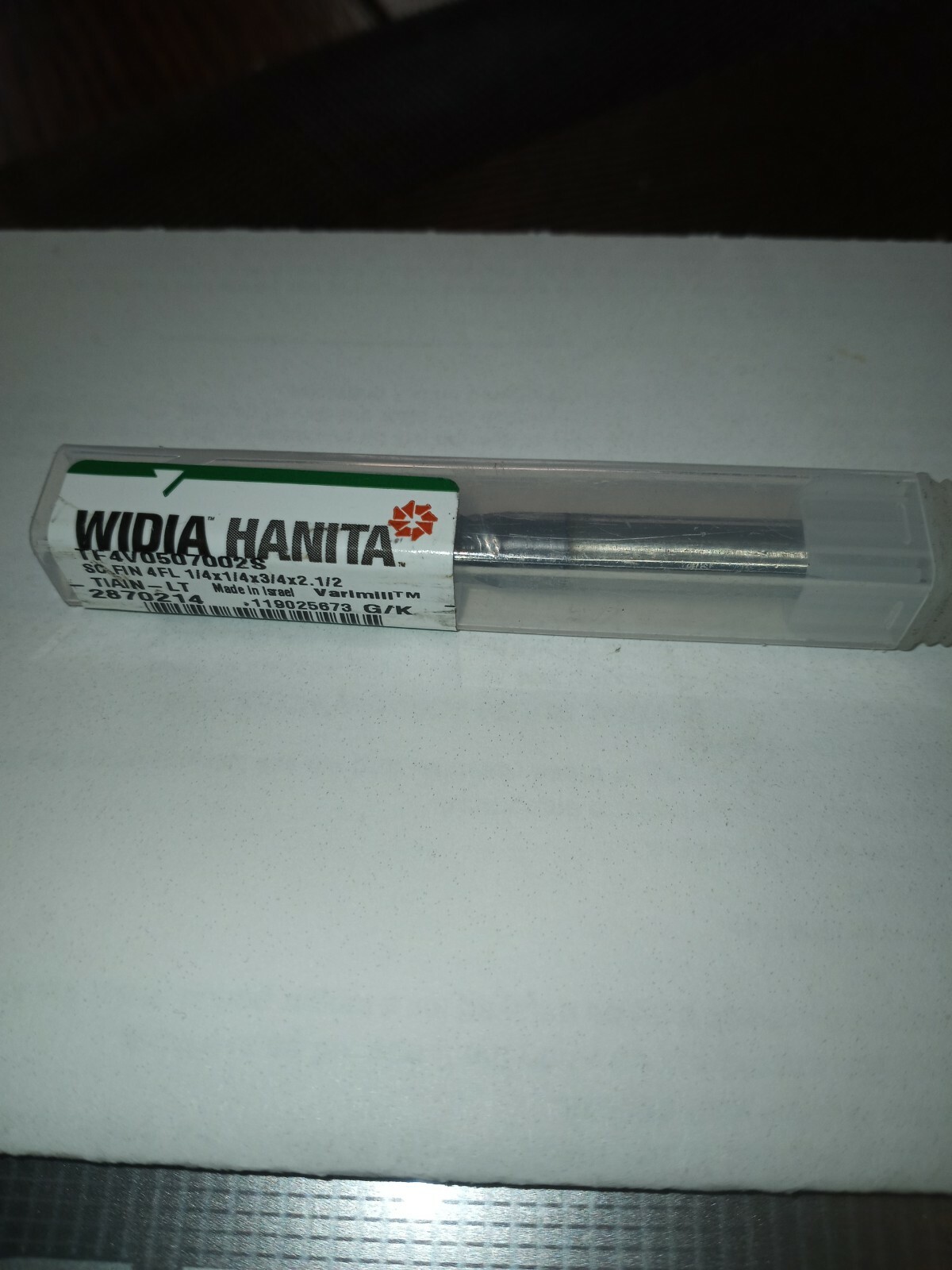 Widia hanita 8c FIN 4 FL 1/4× 1/4×3/4×2.1/2 TiALN, varimill 2870214 ...