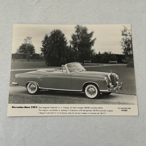 Mercedes Benz Typ 220 S Cabriolet Convertible Car Factory Press Photo ...