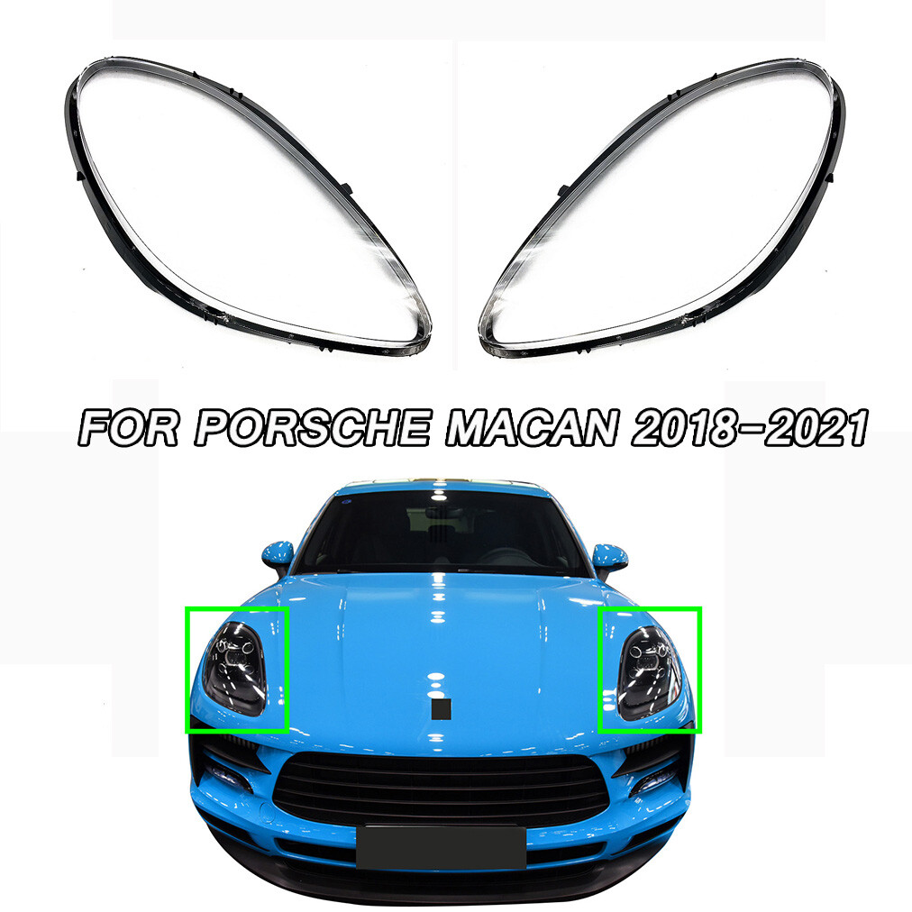 For Porsche Macan 2018-2021 Pair Headlamp Shell Transparent Headlight ...