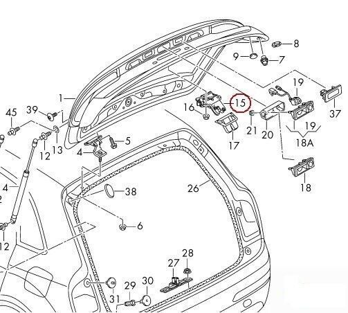 NEW GENUINE AUDI Q7 2006-2012 REAR TRUNK BOOT LID LOCK MECHANISM ...