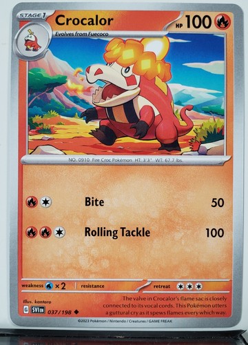 Crocalor 037/198 NM / M - Scarlet Violet Pokemon Card - Kantaro Art | eBay