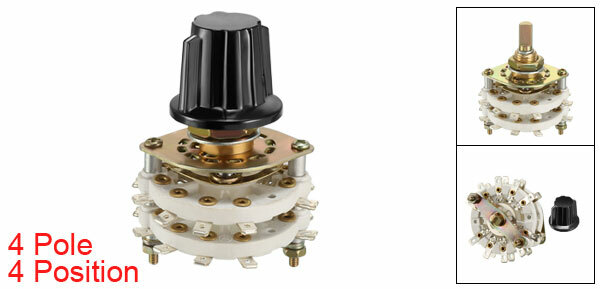 4p4t 4 Pole 4 Position 2 Deck Band Channel Rotary Switch Selector With ...